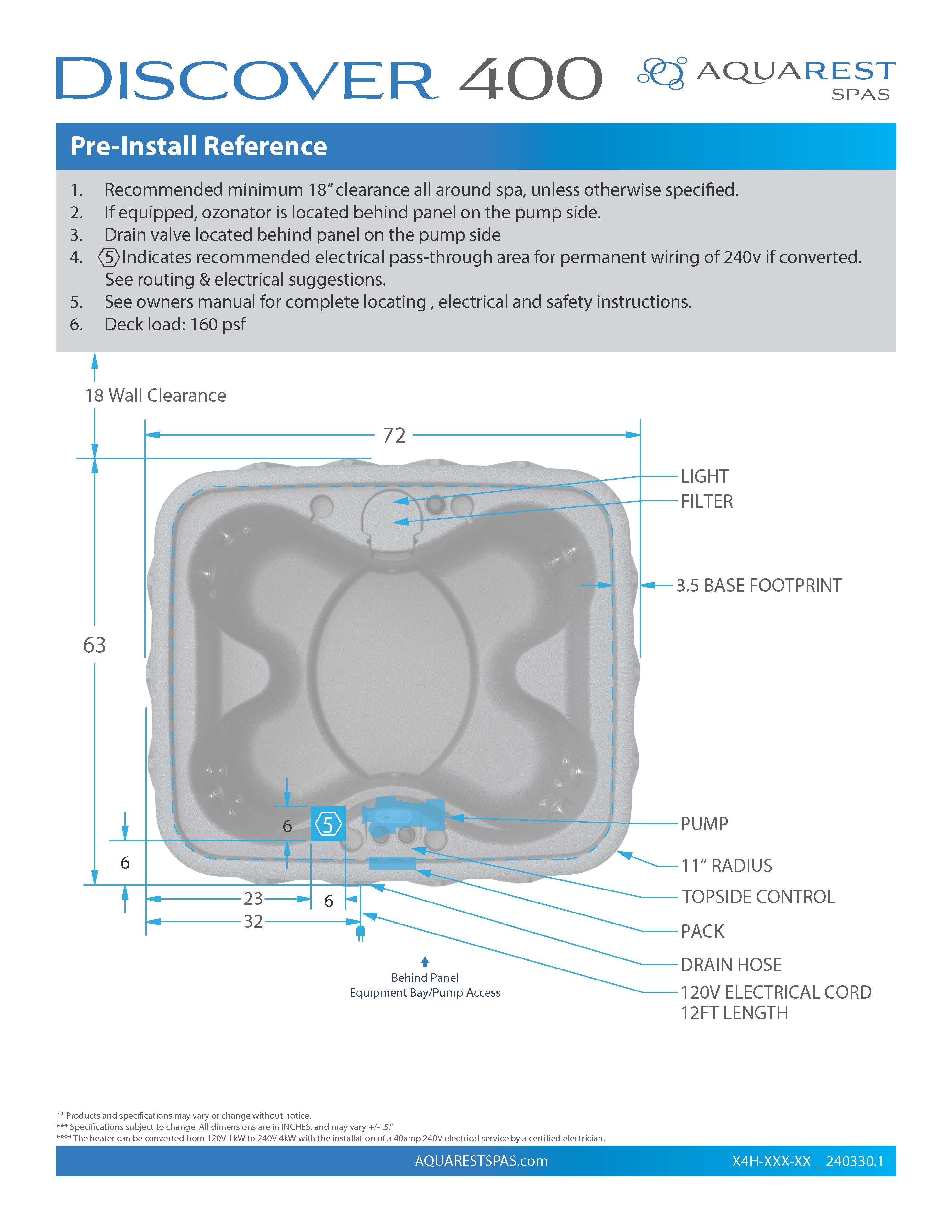 DISCOVER Select 400 – Shop AquaRest